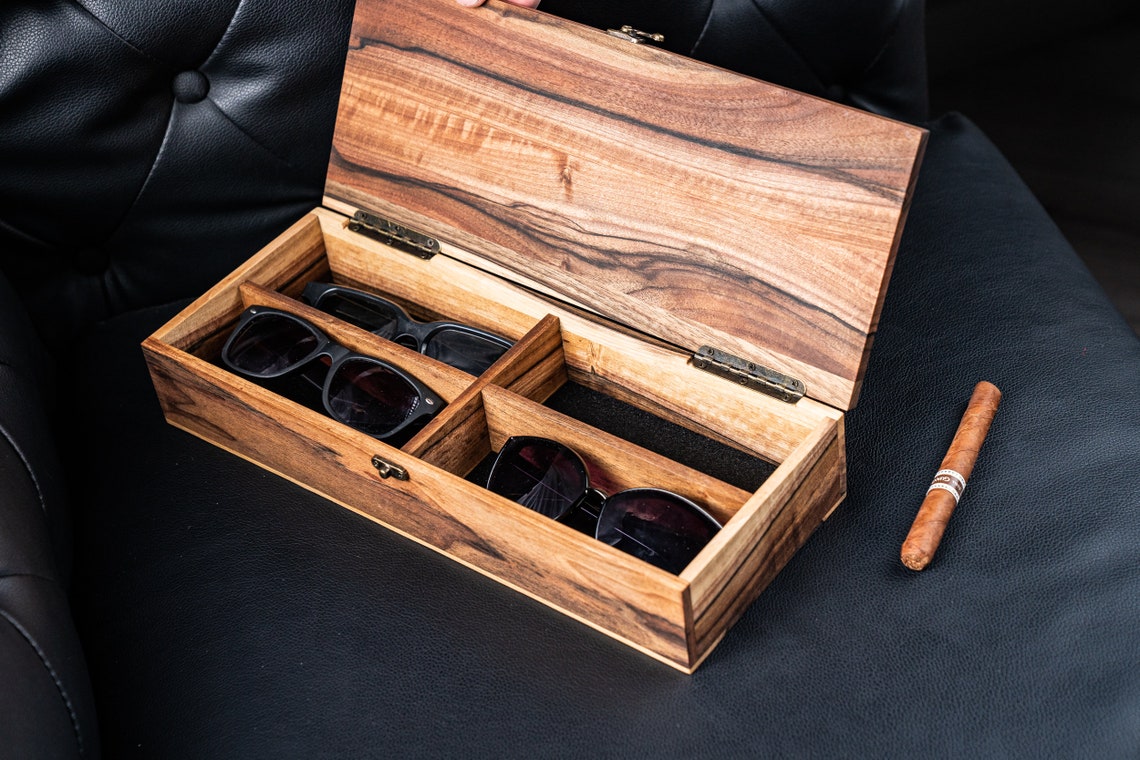 Personalized Wooden Glasses Case, Engraved Glasses Box, Wooden ...