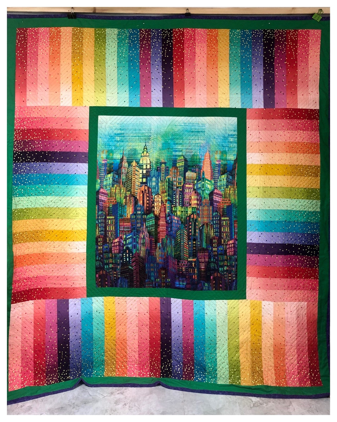 Cityscape Confetti Quilt 82”x91” - Etsy