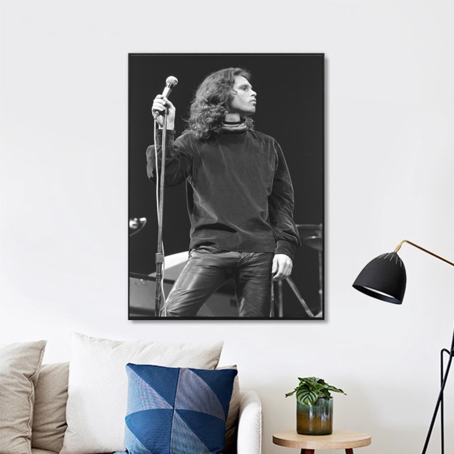 Jim Morrison Concert poster black and white poster Wall | Etsy