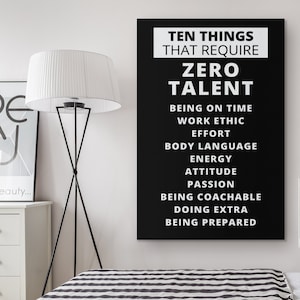 Ten Things That Require Zero Talent Canvas Print: Inspiring Office ...