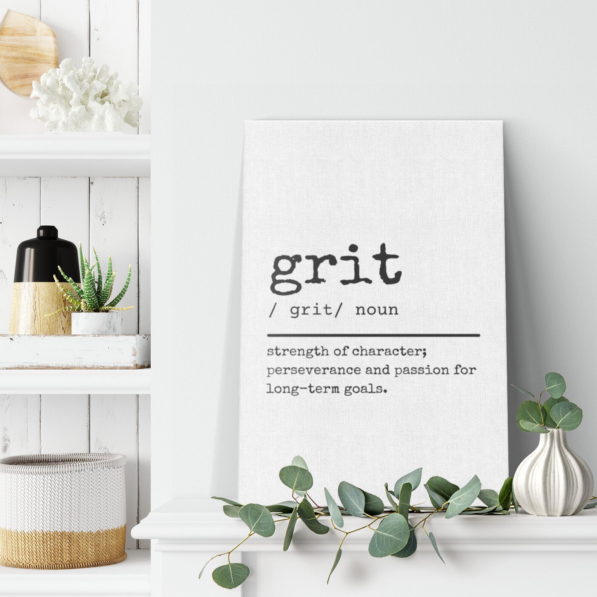 Grit Definition, Printable Wall Art, Grit Print, Grit Poster, Grit Wall ...