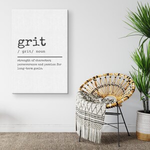Grit Definition, Printable Wall Art, Grit Print, Grit Poster, Grit Wall ...