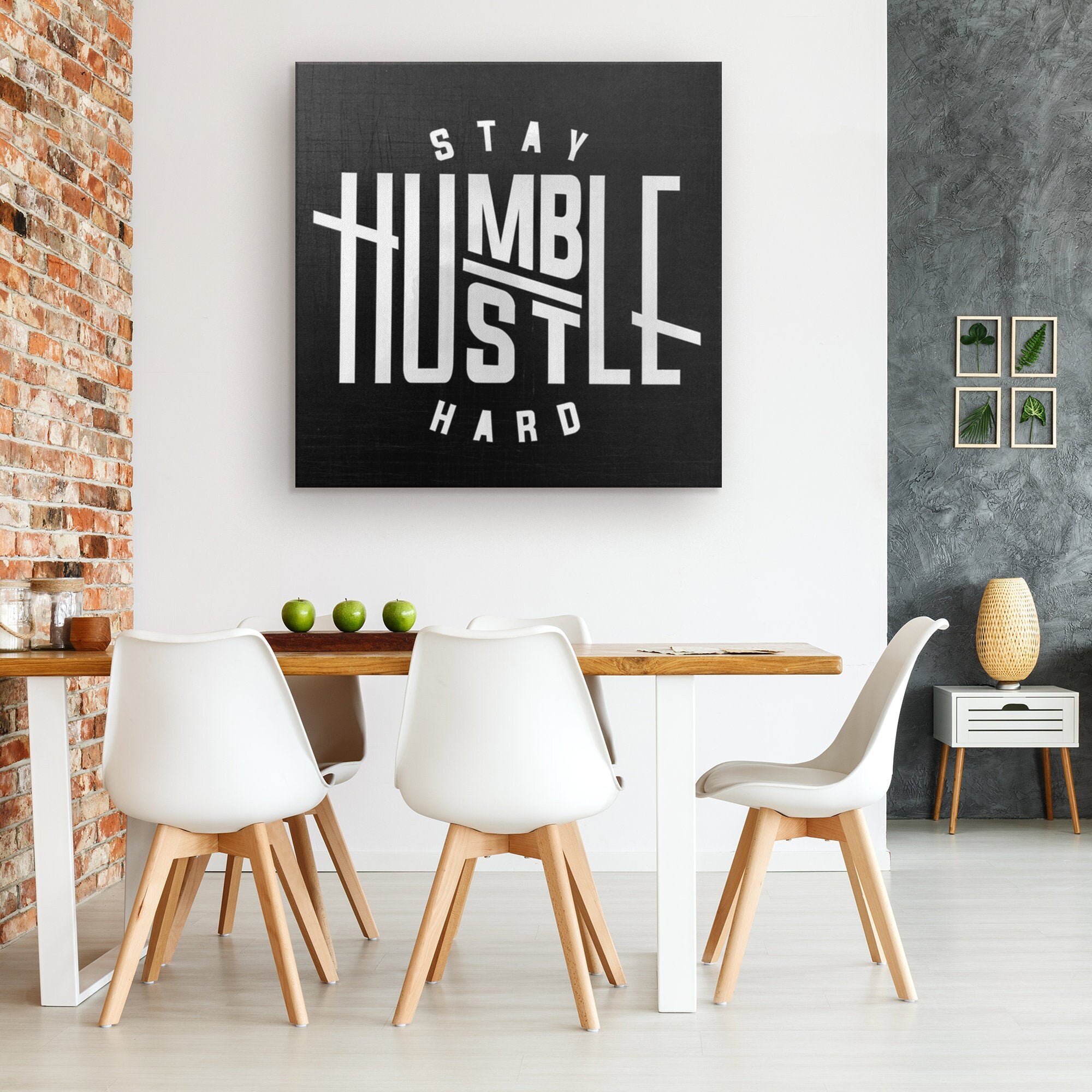 Motivation Wall Art Stay Humble Entrepreneur Business Hustle Hard Large ...