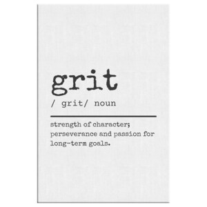 Grit Definition, Printable Wall Art, Grit Print, Grit Poster, Grit Wall ...