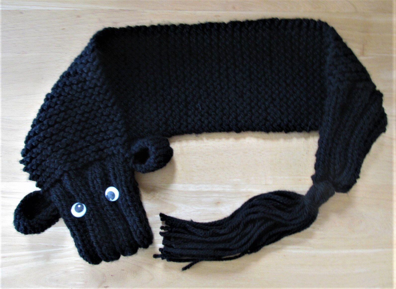 Hand Knitted Baa Baa Black Sheep Scarf Child's Sheep | Etsy