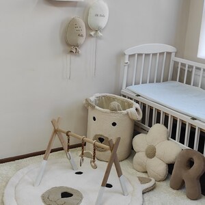 Soft Plush Teddy Bear Nursery Rug, Cute Animal Rug for Baby Nursery ...