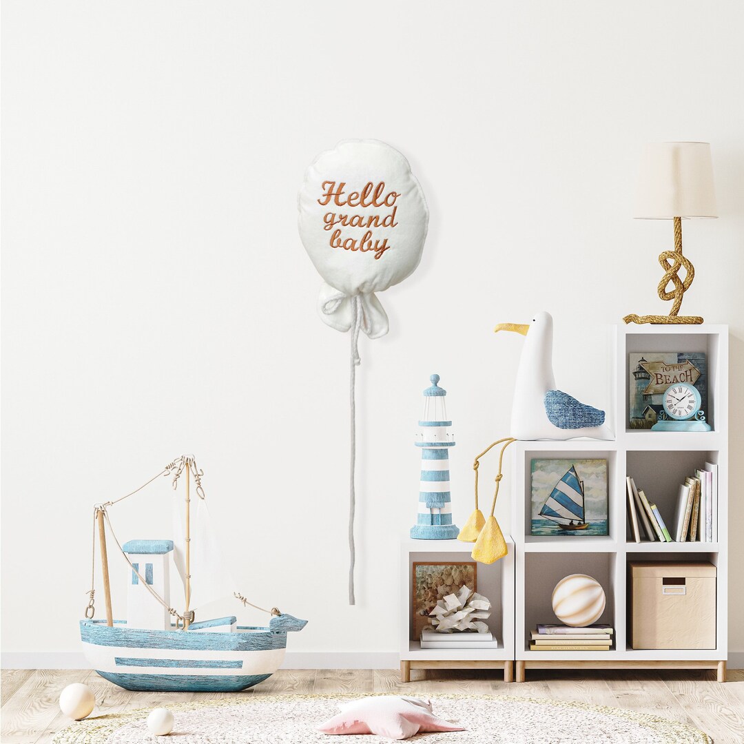 Custom Fabric Balloons Wall Decor, Name Soft Balloon Set, Baby Name ...