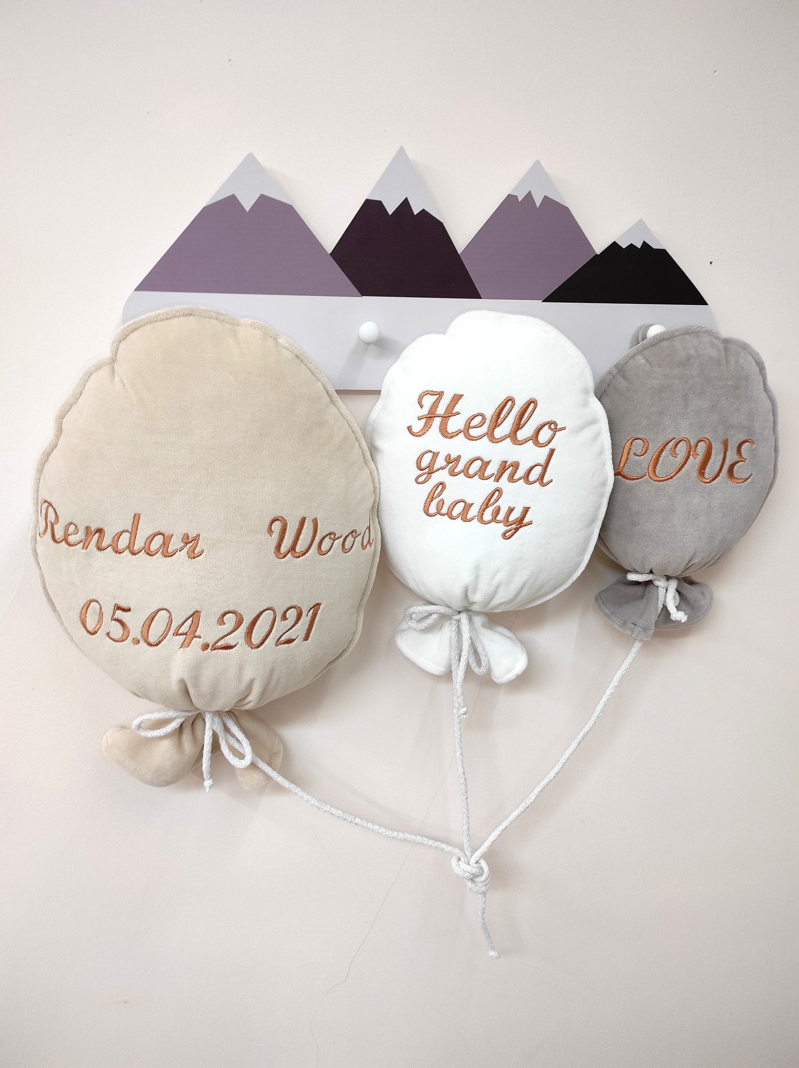 Boho Fabric Balloon Garland, Nursery Wall Decor, Baby Shower Party ...