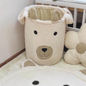 Soft Plush Teddy Bear Nursery Rug, Cute Animal Rug for Baby Nursery ...
