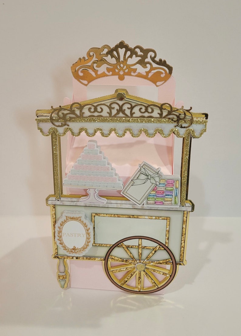 Parisian Patisserie Cart With Macarons Favor Box | Etsy