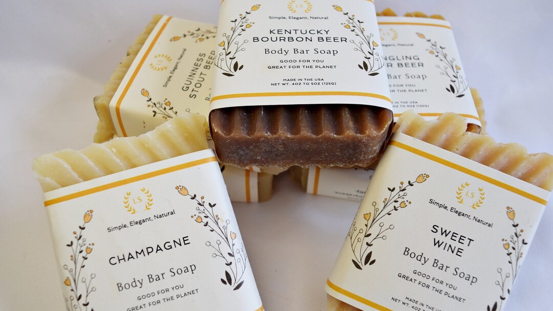 3 Soap Body Bar Gift Set Beer, Champagne & Sweet Wine Soaps Perfect ...