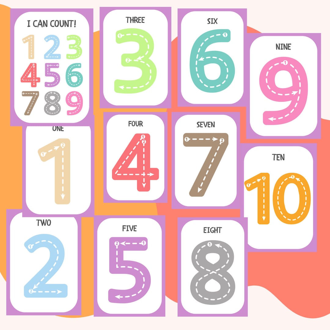 Preschool Numbers Tracing Worksheet, Handwriting Practice, Playdough ...