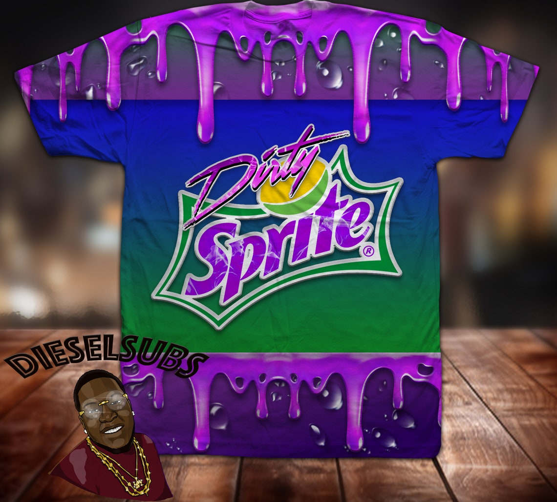 Dirty Sprite All Over Shirt Design and Mockup | Etsy