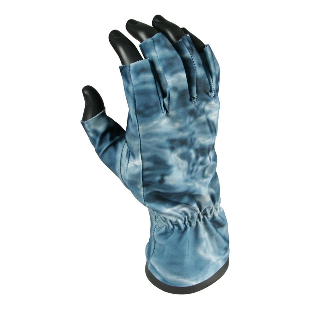 Aqua Design Gloves - Sunguard Fingerless Gloves - Etsy