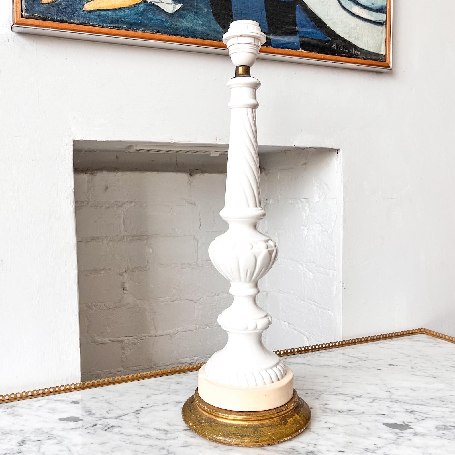Mid Century Spanish Ceramic Table Lamp by Manises - Etsy
