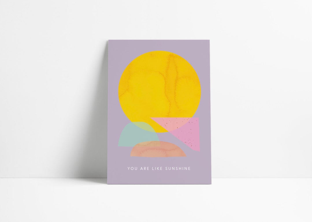 Postcard Sunshine, DIN A6, Greeting Card in a Playful Design - Etsy