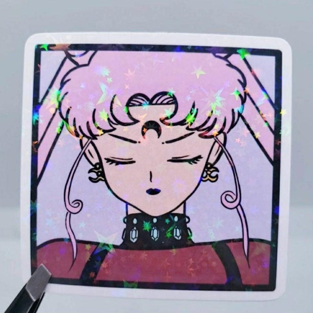 Sailor Moon Sticker Black Lady Holographic Sticker Anime Chibiusa Anime ...