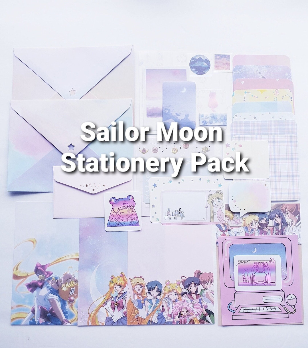 Stationery 35pcs Sailor Moon Theme Grab Pack, Envelope, Memo Sheets ...