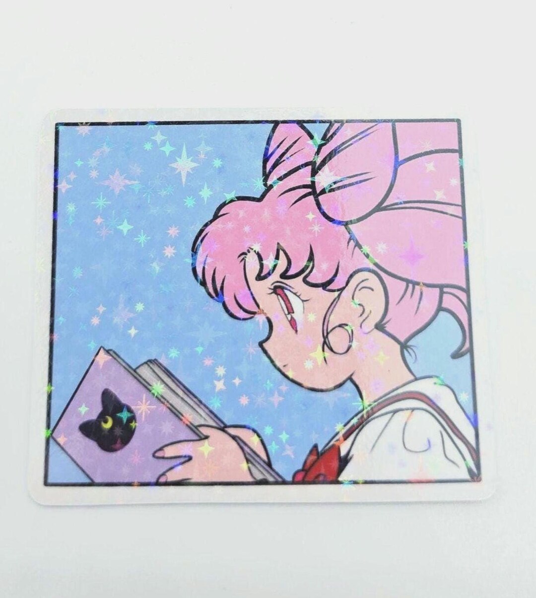 Sailor Moon Chibiusa Holographic Sticker Anime Chibiusa Sticker Luna ...