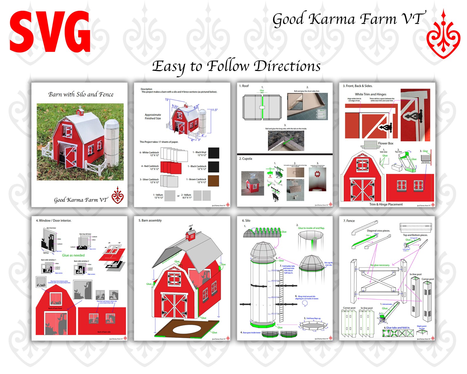 3D SVG File to Make a Barn, Silo and Fence. - Etsy