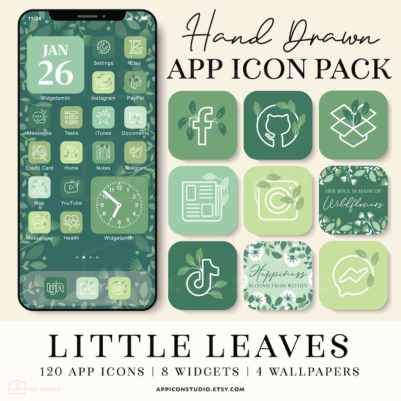 Green App Icons - Etsy