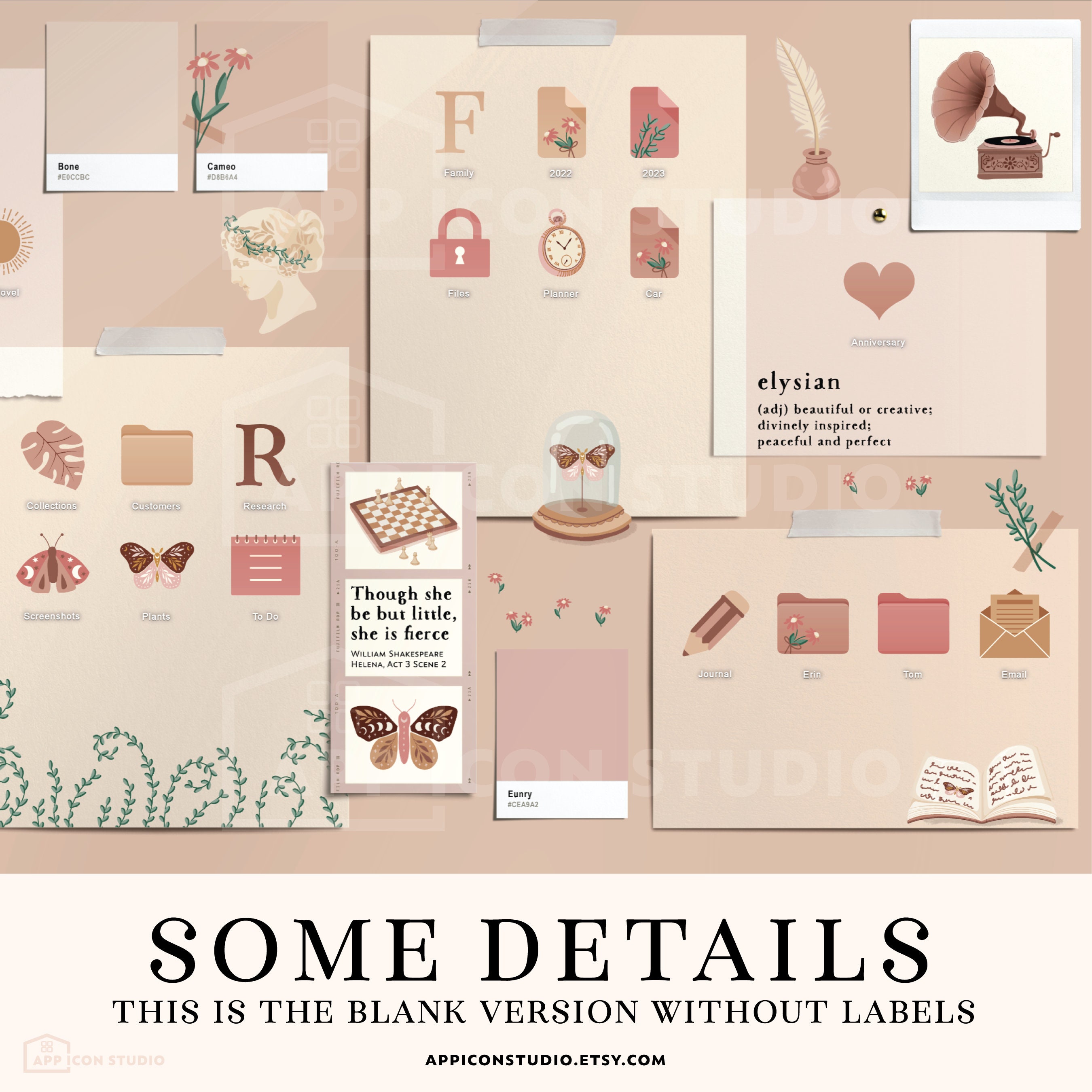 Mac Desktop Organizer Academia Wallpapers Icons and Folders - Etsy