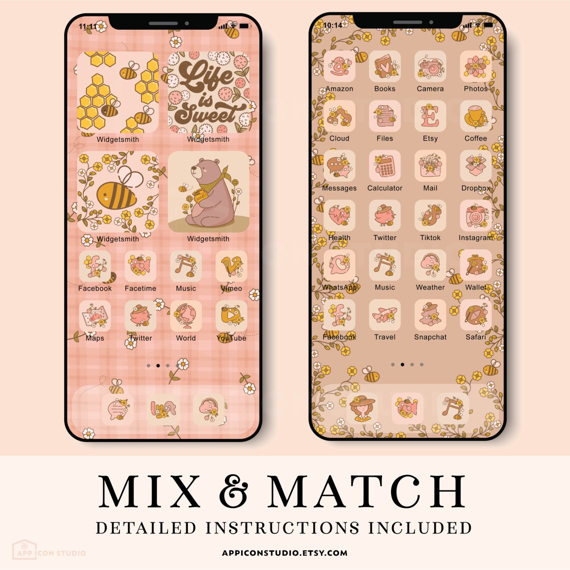 Honey Bees Aesthetic App Icons Ios 14 Icons Iphone Icons - Etsy Hong Kong