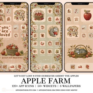 Apple App Icons Fall Farmhouse Cute Ios Icons Pack Fall Farm Phone ...