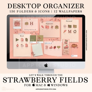 Custom Desktop Icons Strawberry Folder Icons Pack Mac and Windows ...