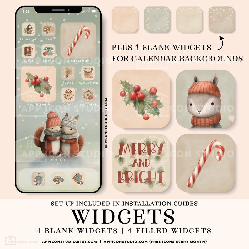 App Icons Aesthetic Winter Theme Cozy Hand Drawn Snow Icons for Ios ...