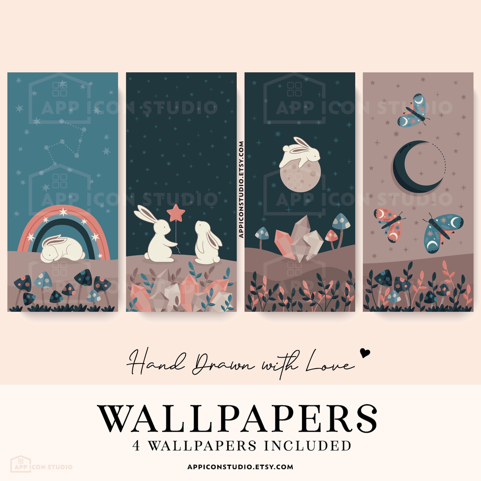 Cute Celestial App Icons Ios 14 Icons Iphone Icons Moon - Etsy