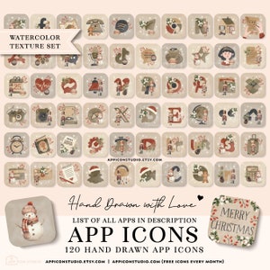 Christmas App Icons, Ios Icons Festive, Aesthetic Christmas Iphone ...