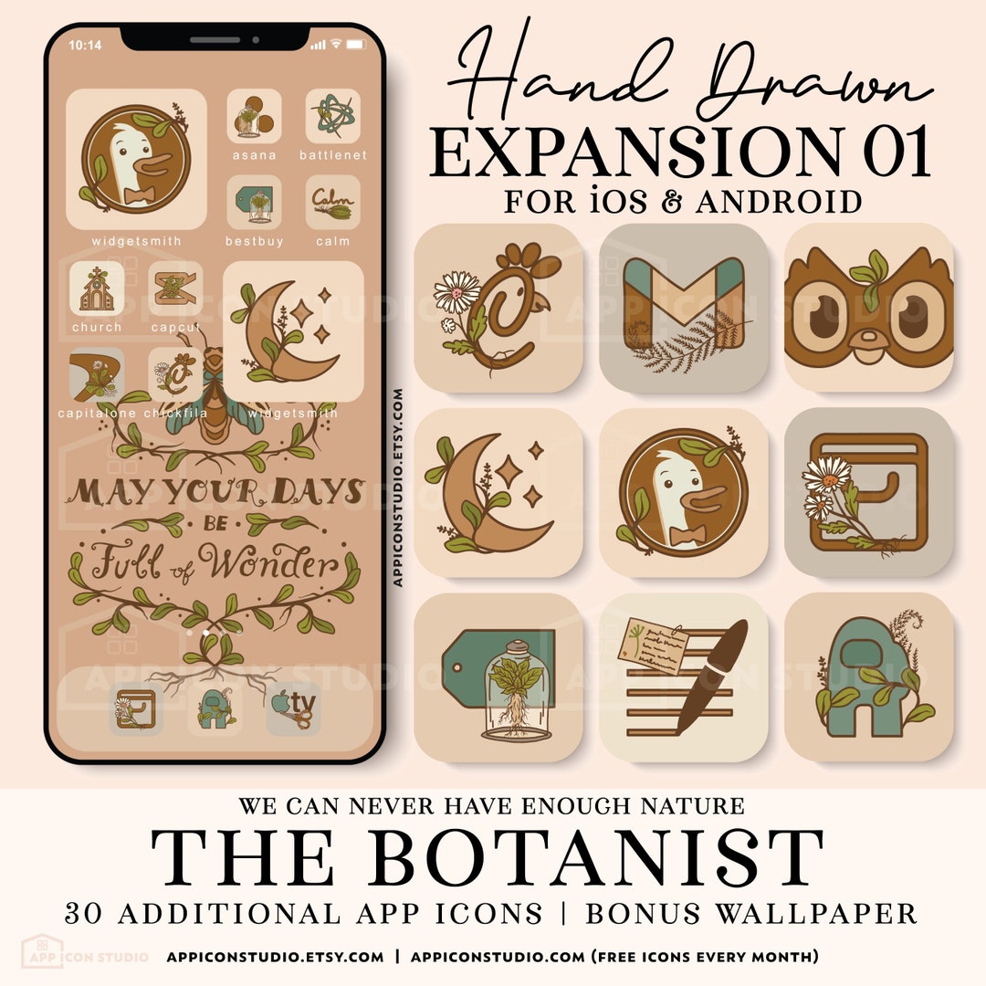 IPhone Icon Pack Expansion High Resolution App Icons Phone Cottagecore ...