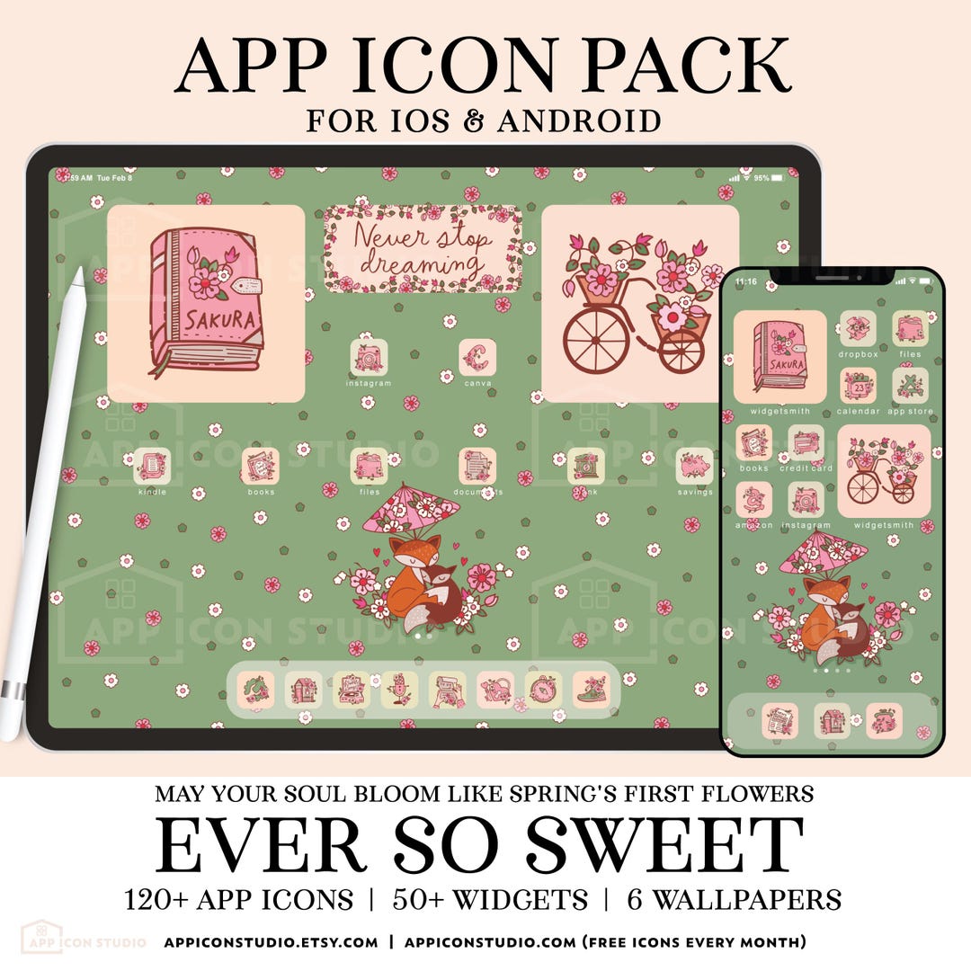 Ios Icons Cute Pink Aesthetic iPhone Theme App Icon Pack Phone ...