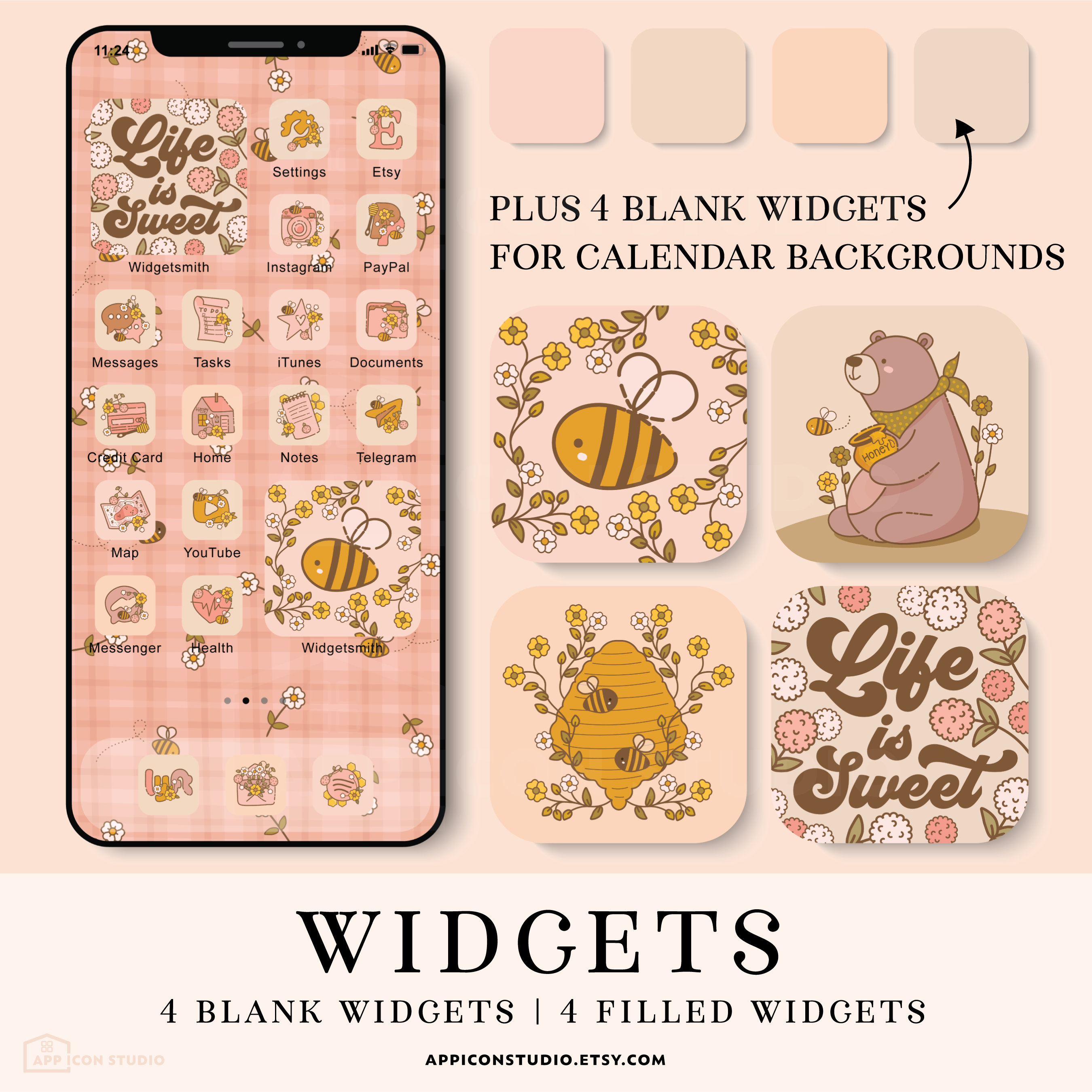 Honey Bees Aesthetic App Icons Ios 14 Icons Iphone Icons - Etsy Australia