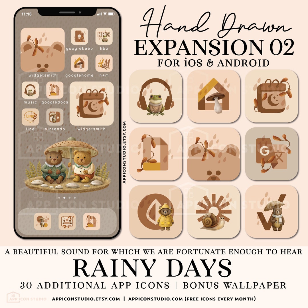 Gray App Icons for iPhone and Android Fall Ios Theme Autumn Homescreen ...