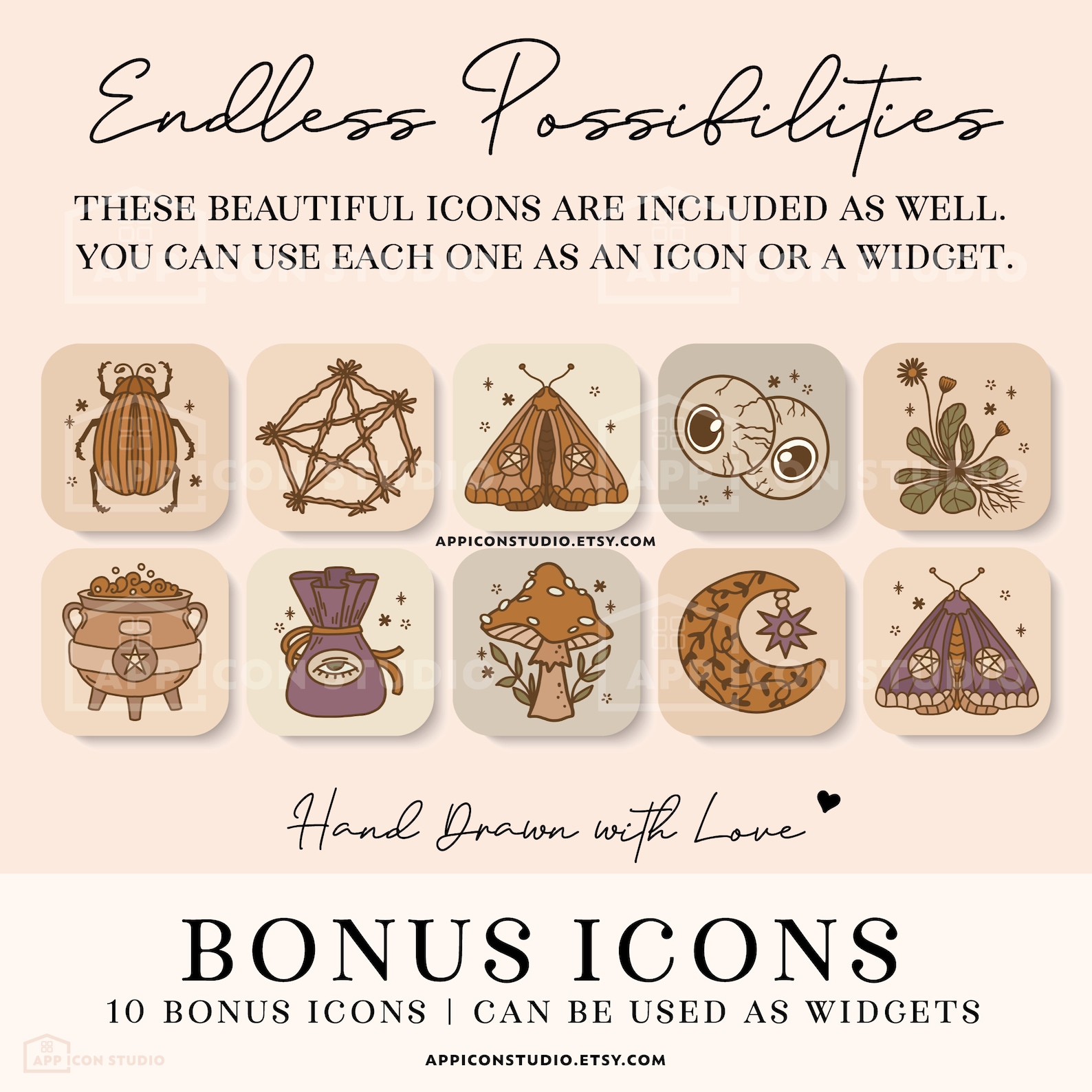 Witch Ios 14 Icons Witchcraft App Icons Pack Witchy Instagram - Etsy