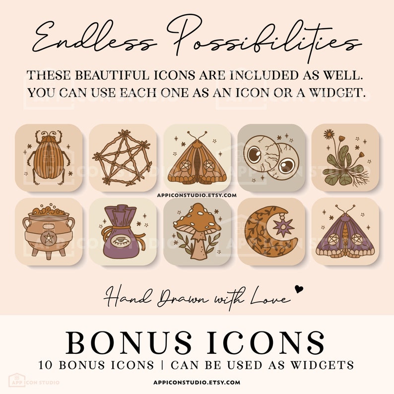 Witch Ios 14 Icons Witchcraft App Icons Pack Witchy Instagram - Etsy