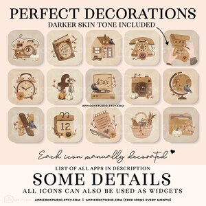 Cozy Fall App Icon Set Autumn Aesthetic Ios App Icons Custom Home ...