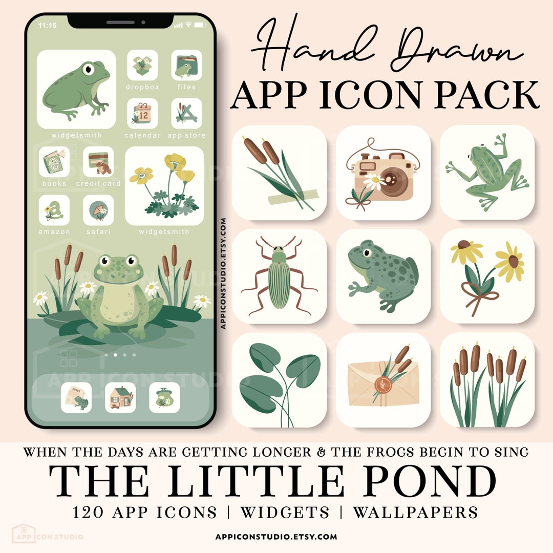 Green App Icon Pack Frogcore iPhone Icons Frog Ios Icons Nature Phone ...
