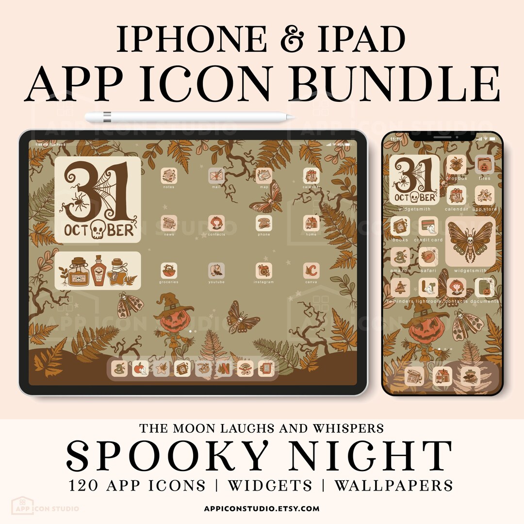 App Icons Fall Halloween Widget Bundle for iPhone Ipad, Android, Autumn ...
