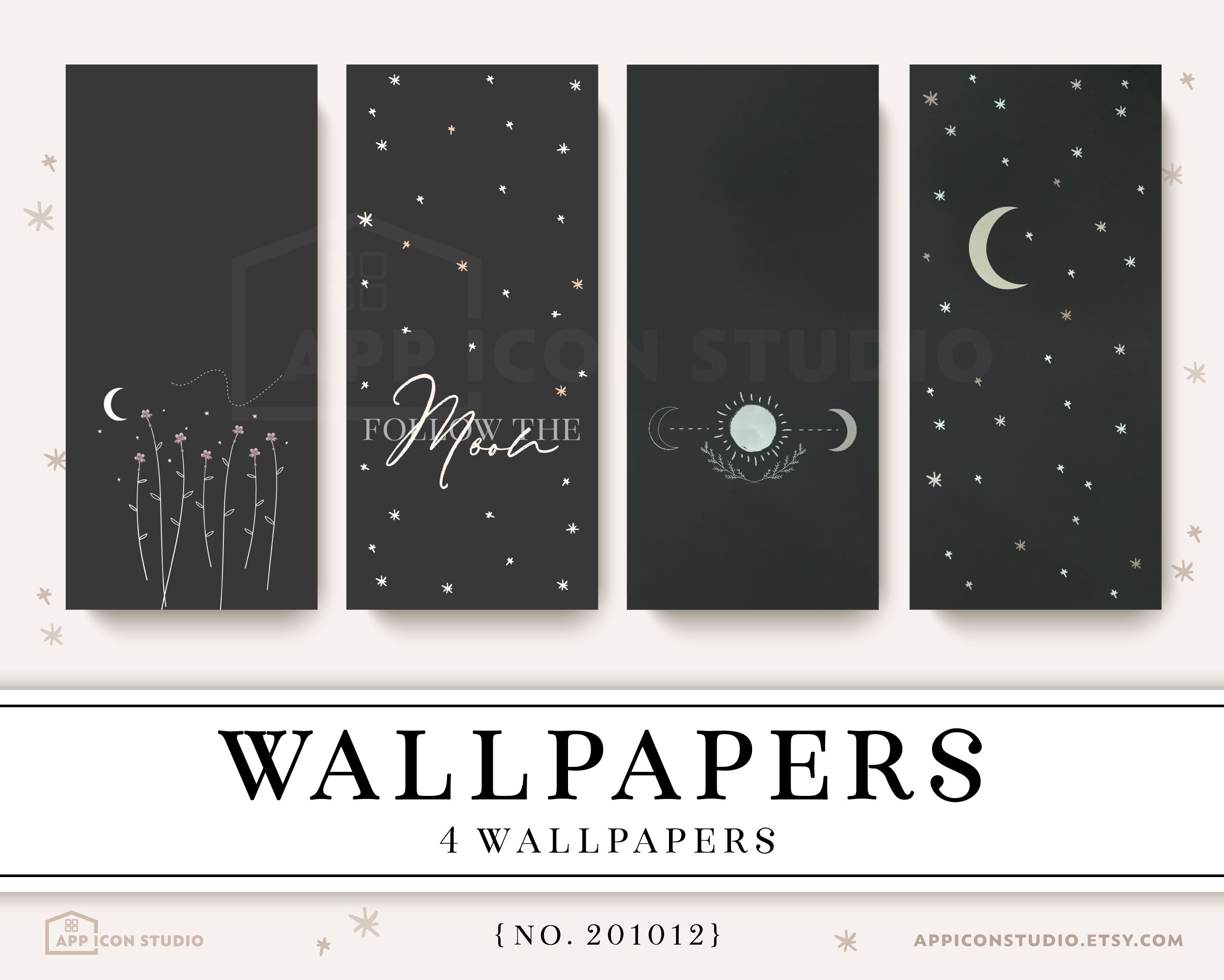 Ios Icons Moon Iphone Icons Ios 14 Aesthetic App Icon Stars - Etsy