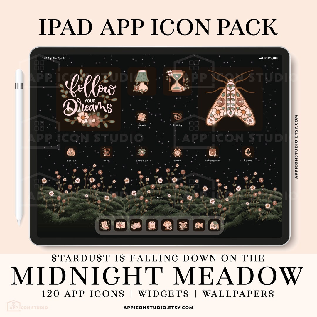App Icons Black iPad Ios Icon Pack, Widgets Black App Covers, Android ...