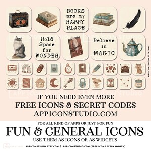 Book Genre Icons Ios App Icon Pack Reading iPhone Theme Cozy Magic ...