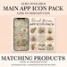Cottagecore Icon Pack for Ios and Android Green Tones Wallpapers and ...