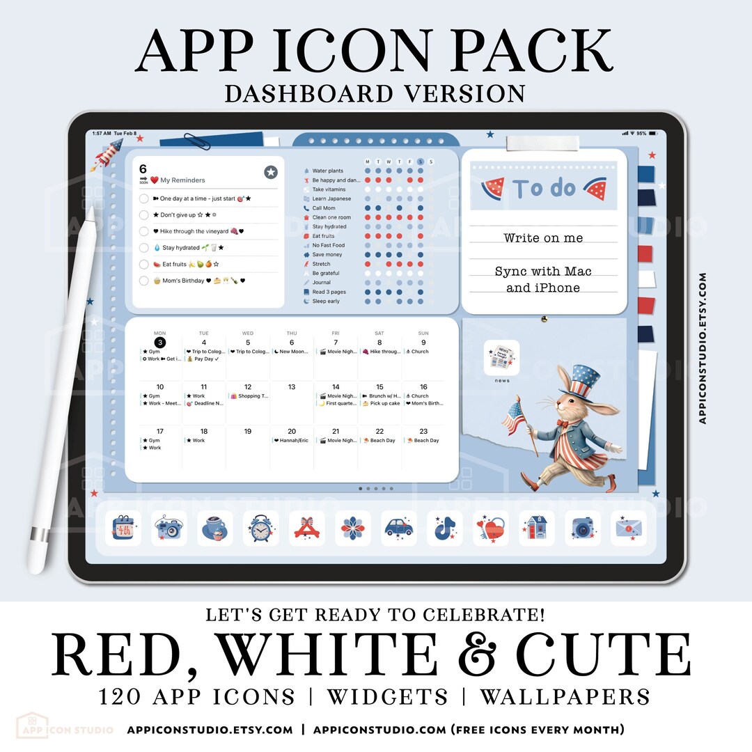 IPad App Icon Bundle 4th of July Independence Day Ios Icons and ...
