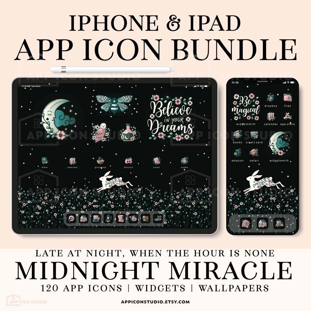 Ios Black App Icon Pack for Iphone, iPad Android Ios 14 Dark Home ...