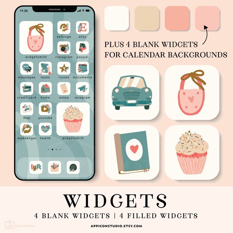 Hand Drawn App Icon Pack, Aesthetic Ios Icons, iPhone Icons, Hand Drawn ...