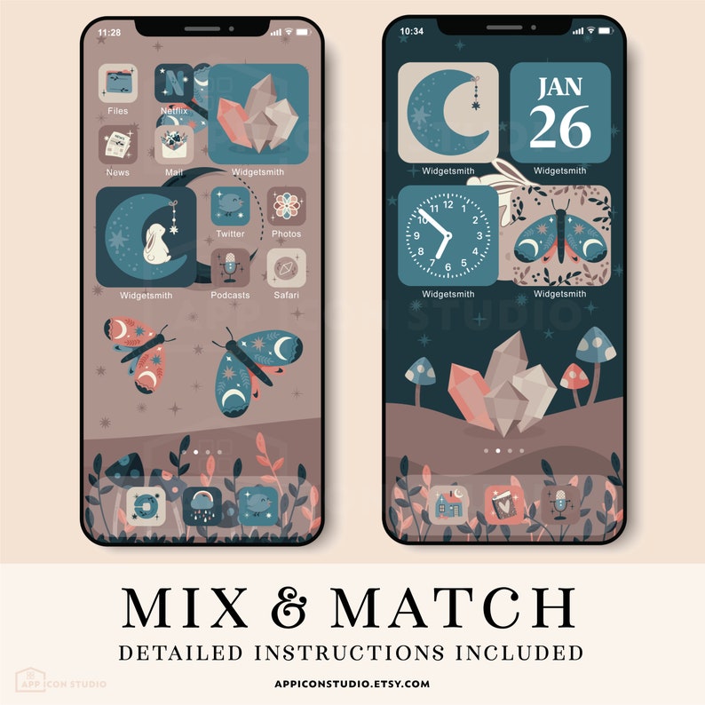 Cute Celestial App Icons Ios 14 Icons Iphone Icons Moon | Etsy