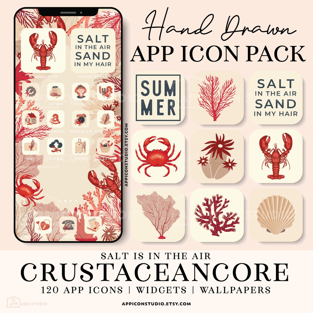 Summer iPhone Icon Set With Wallpapers and Widgets, App Icons in ...